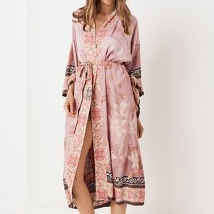 TheBoldBohemian | Swim | New Boho Dusty Pink Cherry Blossom Kimono Robe ...